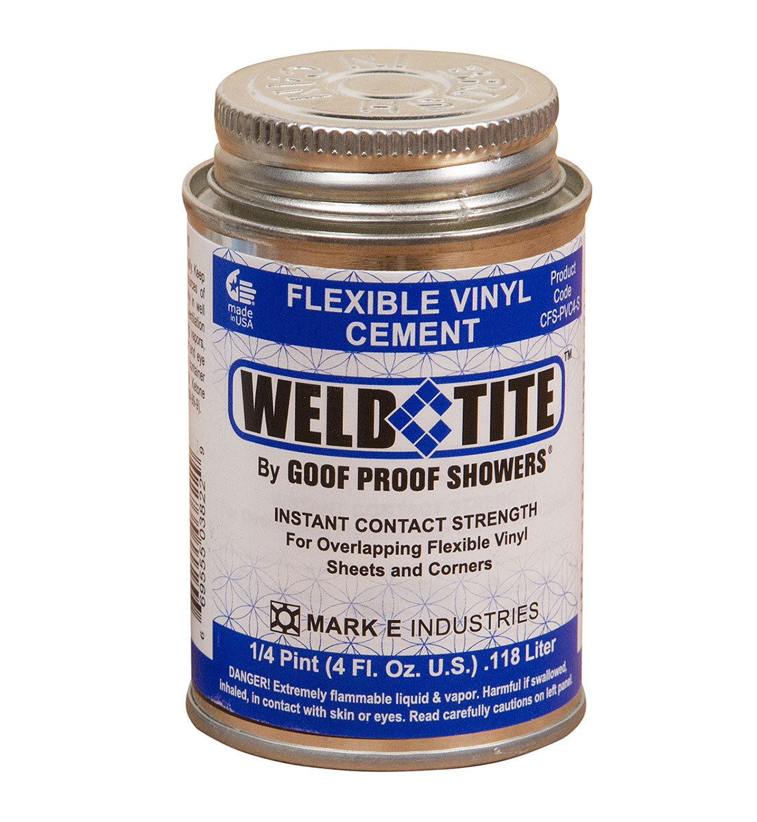 Pan Liner Glue Flexible Vinyl Cement 4 oz | Flooring Supply Shop