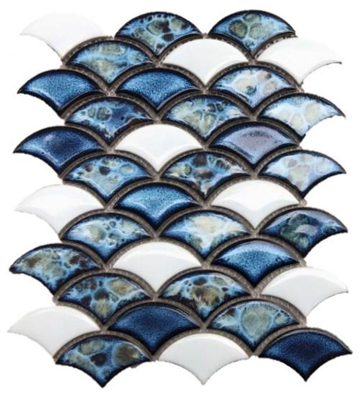 Mosaic Handmade Porcelain Tile - Ocean Blue by FlooringSupplyShop.com ...