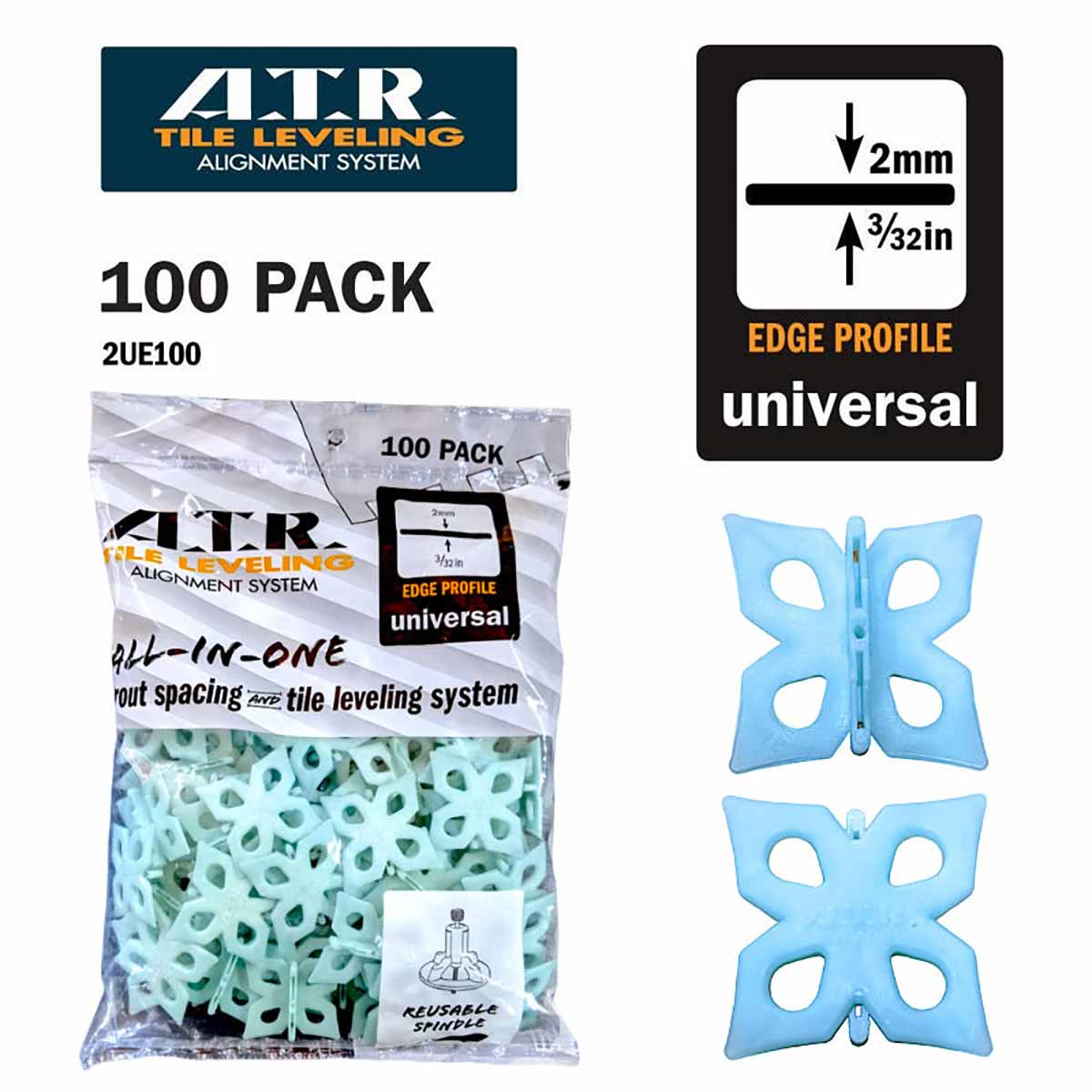ATR 2mm Edge Spacers for Tile Leveling System Floors & Walls – Flooring ...